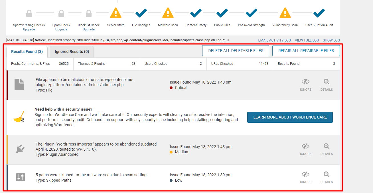 How to Easily Scan for Malware in WordPress - StaxWP