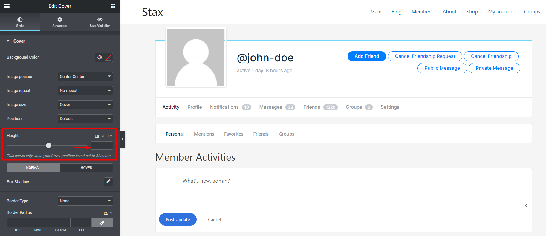 Why Is The Cover Image Not Being Displayed in User Profiles? - StaxWP